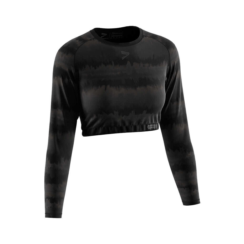 Workout Sexy Half Shirt Custom Long Sleeve Crop Top