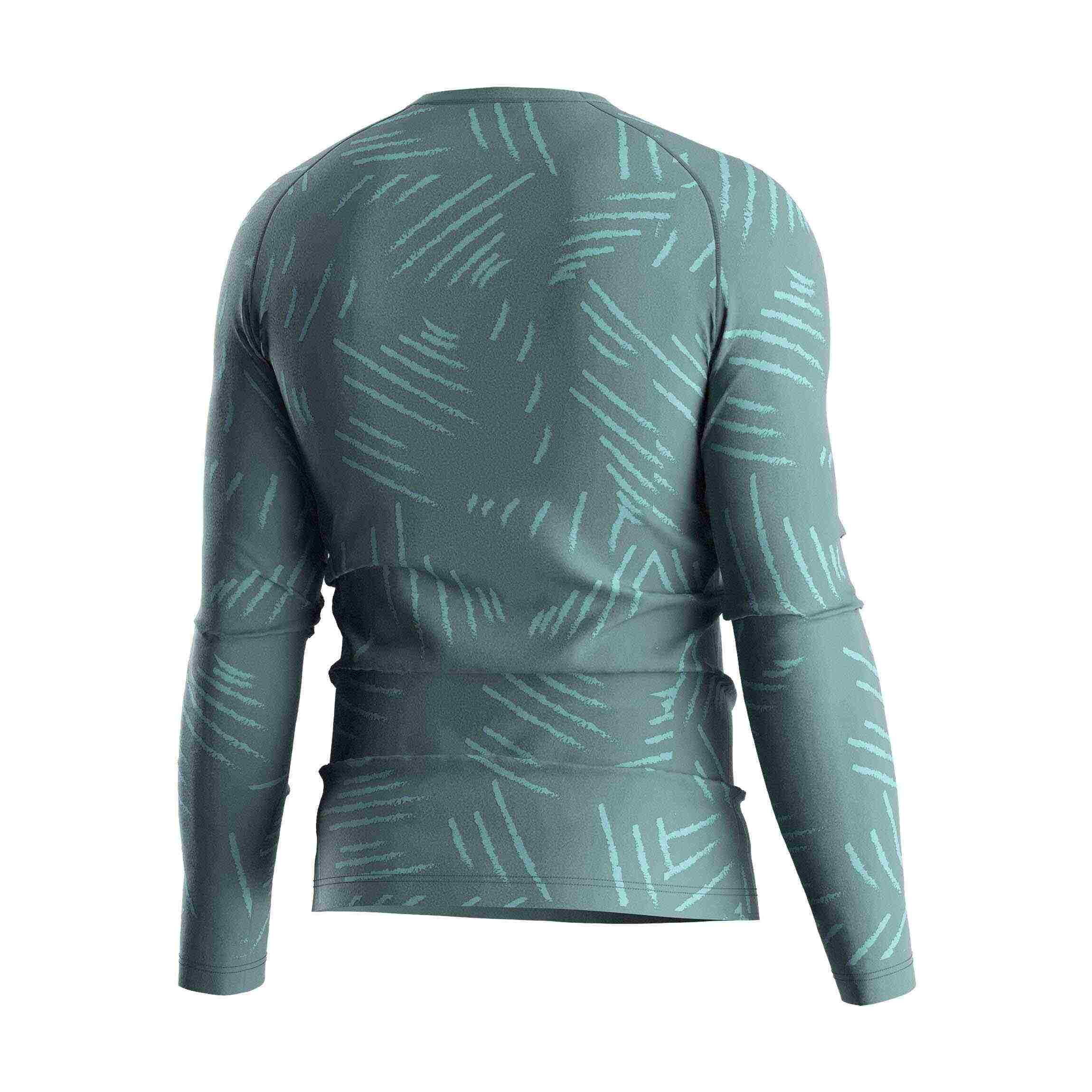 Men Gym Wear Polyester Sport White Long Sleeve Compression Shirt